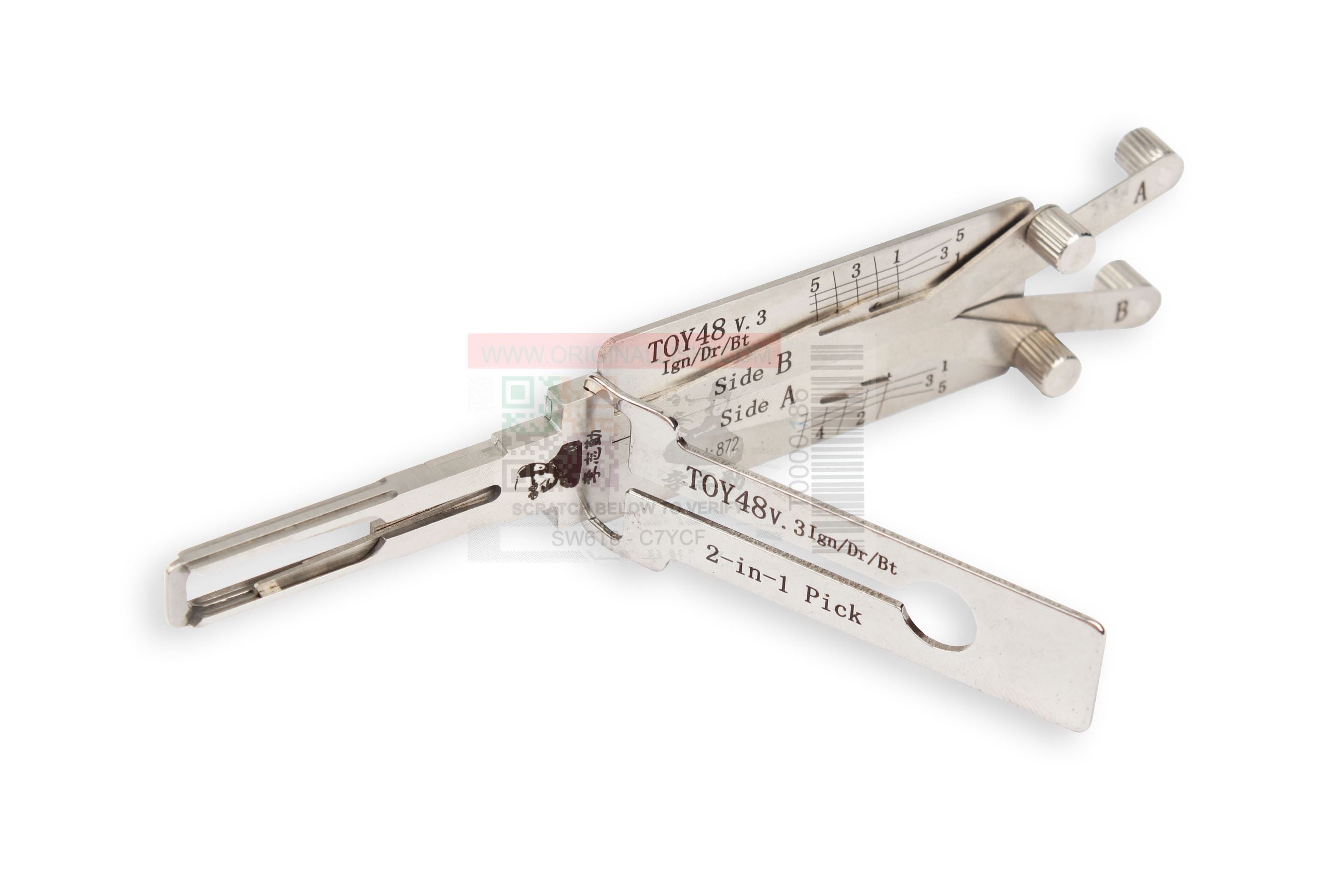 ORIGINAL LISHI - TOY48 Toyota Lexus / 2-in-1 Pick & Decoder / Quad Lif